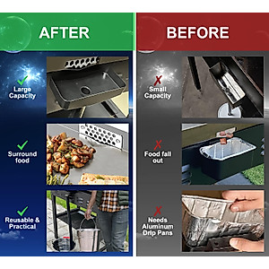 Upgrade Rear Blackstone Grease Catcher,Blackstone Grease Trap with Separate Magnetic Grease Gate for Blackstone,Innovative Blackstone Griddle Accessories,Compatible with Blackstone 36"