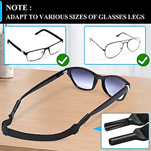 NETTEMPT Glasses Straps, Adjustable Eyewear Retainer - No Tail Sunglasses Strap For Men's Glasses Straps (2pcs 13inch)