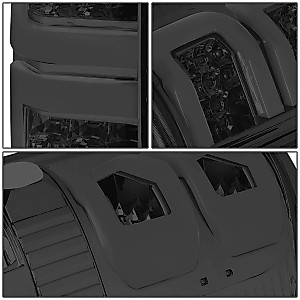 DNA MOTORING TL-F15004-LED-3D-CH-SM LED 3D Tail Light Assembly Driver & Passenger Side [Compatible with 04-08 Ford F150 Lobo]