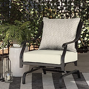 Cream Bek Texture Deep Seat Replacement Cushion 24 x 24 x 5.75 in & 24 x 22.5 x 5.75 in (Shipped in Re-sealable Vacuum Storage Bag) for Outdoor Patio Furniture