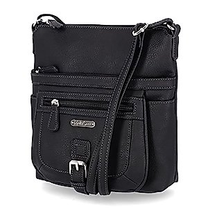 MultiSac womens Mini Flare Crossbody Cross Body, Black, One size US