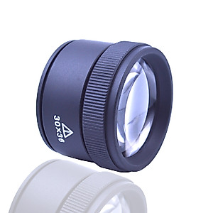 BronaGrand 30X Optics Loupes Magnifier Loop Microscope Magnifying Glass Lens Portable for Jeweler,Coins,Stamps