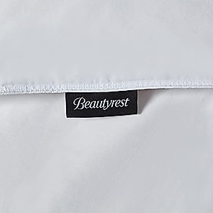 Beautyrest Premium European White Goose Down Comforter King Size- All Seasons Warmth 400 Thread Count Sateen Cotton Fabric-650 Fill Power White Down Duvet Insert- Made in USA