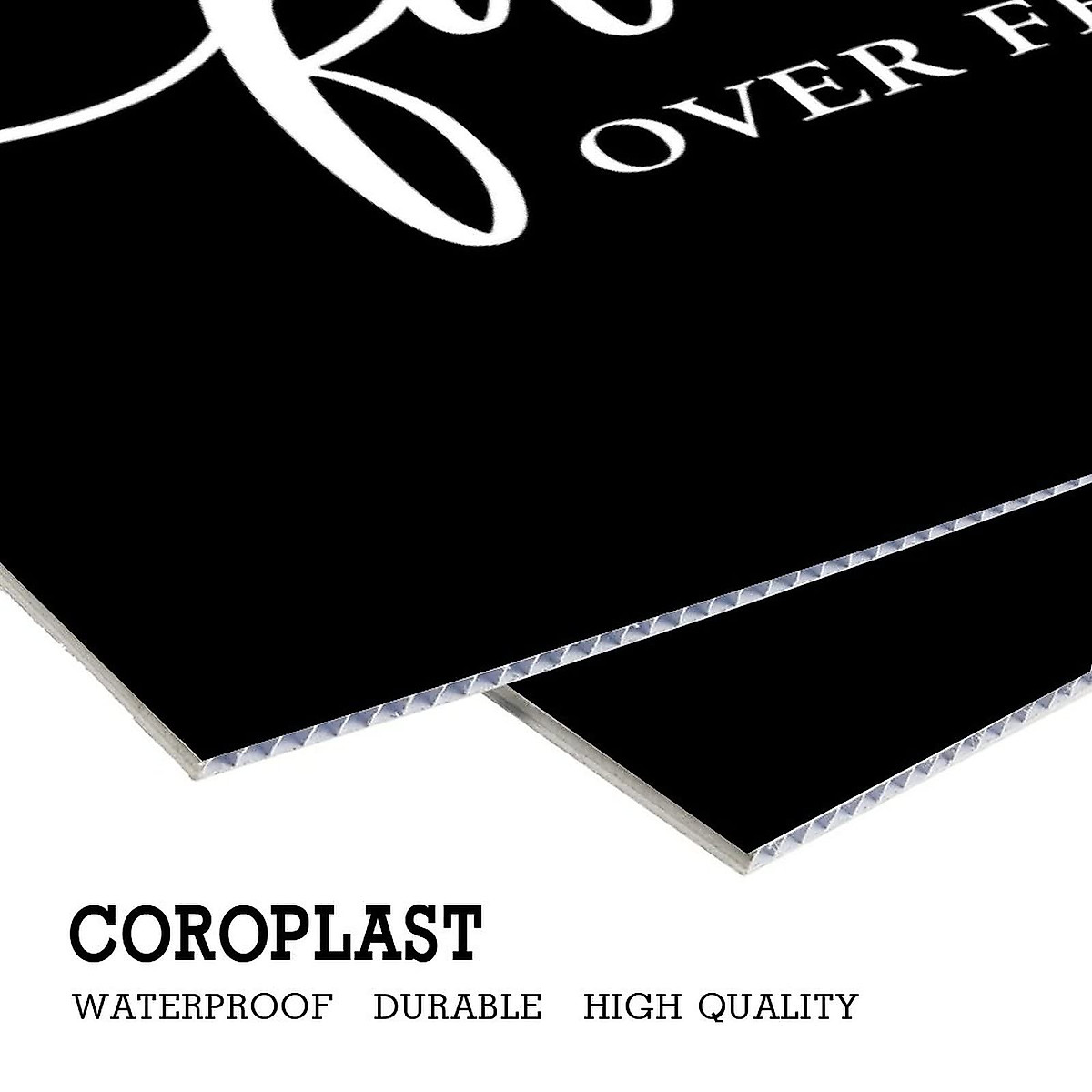 Autravelco Faith Over Fear Yard Lawn Sign Lawn Decoration Props for Outside 12x18 Inch Customized Lawn Sign Metal Lawn Signs with Stakes for Rent House