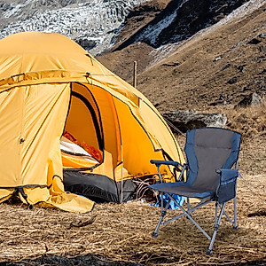 REDCAMP Oversized Camping Chairs for Adults 500lbs, Heavy Duty Hard Arm Portable Folding Chairs for Outside, Firm Outdoor Hunting Sports Chairs for Big and Tall Person