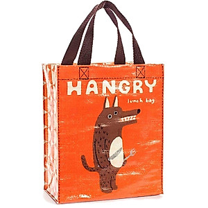 Blue Q Handy Tote ~ Hangry. Reusable lunch bag, little tote, gift bag, sturdy and easy to clean, made from 95% recycled material, 10"h x 8.5"w x 4.5"d