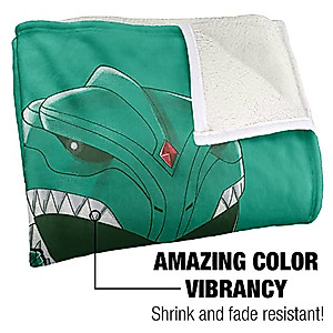 Power Rangers, 50"x60", Green Ranger Silky Touch Sherpa Back Super Soft Throw Blanket