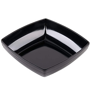 G.E.T. Enterprises Black 2.5 qt. Square Bowl, Break Resistant Dishwasher Safe Melamine Plastic, Milano Collection ML-67-BK (Pack of 1)