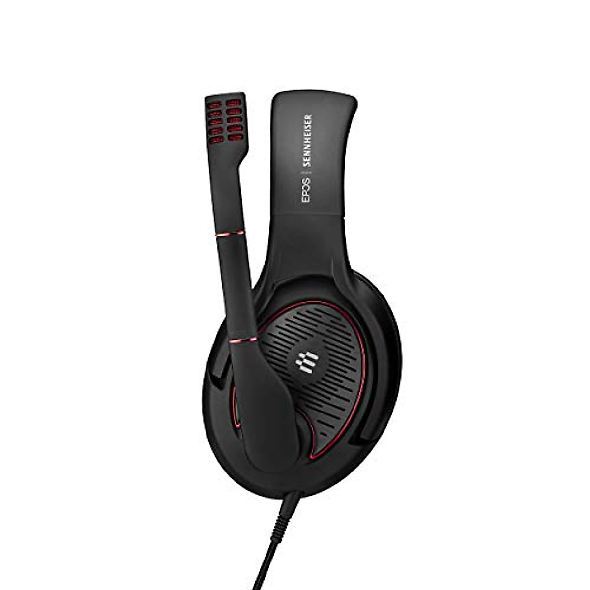 EPOS I Sennheiser GAME ONE Gaming Headset, Open Acoustic, Noise-canceling mic, Flip-To-Mute, XXL plush velvet ear pads, compatible with PC, Mac, Xbox One, PS4, Nintendo Switch, and Smartphone - Black.