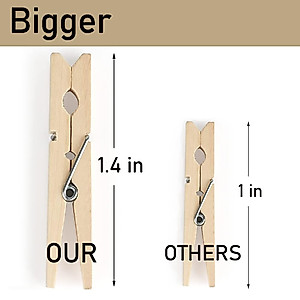 1.4 Inch Mini Clothes Pins for Photo, 130 Pcs Small Clothes Pins, Wooden Clothespins for Baby Shower, Party, Crafts DIY Project