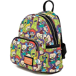 Loungefly Rugrats All Over Print Womens Double Strap Shoulder Bag Purse