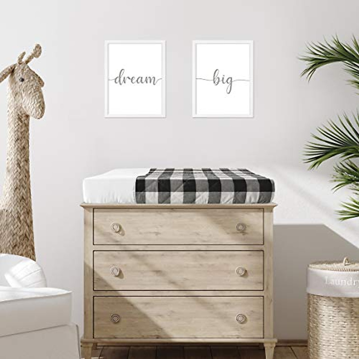 Sweet Jojo Designs Black and White Rustic Farmhouse Woodland Flannel Unisex Boy or Girl Baby Changing Pad Cover for Buffalo Plaid Check Collection - Country Lumberjack