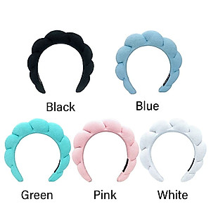CHERSE Spa Headband for Women Sponge Terry Towel Cloth Fabric Head Band for Skincare Face Washing Makeup Removal Shower Hair Accessories (Pink 1pc)