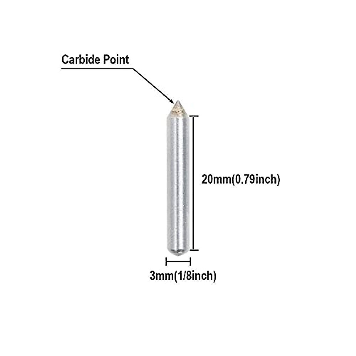 AUTOTOOLHOME 10pcs Scribe Tips Engraver Bits Carbide Point Bit Nozzle for Rotary Tool Electric Engraver Engraving Metal Wood PVC Plastic