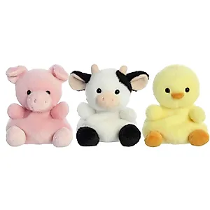 Aurora Palm Pals Set of Three - Sweetie Cow, Wizard Pig and Betsy Chick (Cow/Pig/Chick)