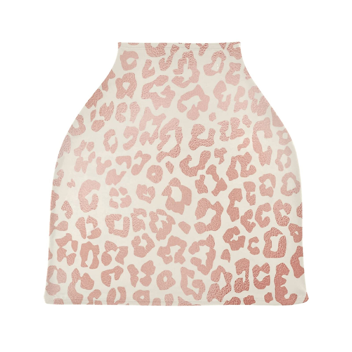 Rose Gold Leopard Print Cheetah Carseat Canopy Cover,Breastfeeding Cover Nursing Cover Scarf Breathable,Baby Car Seat Cover