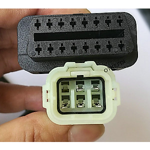 OTKEFDI Motorbike 6Pin OBD Cable Motorcycle OBD Diagnostic Connector for KWSKI Motorbikes 40cm Length