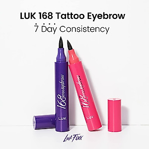 Luk Fixx 7Days Eyebrow Tattoo Pen,Eyebrow Tint,Korean Makeup,Long Lasting,Eyebrow tattoos Waterproof,Brow Tint Kit,Waterproof eyebrow,Dark Brown