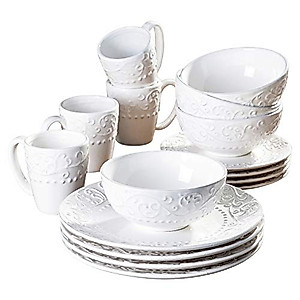 American Atelier Bianca White 16-Piece Dinnerware Set -