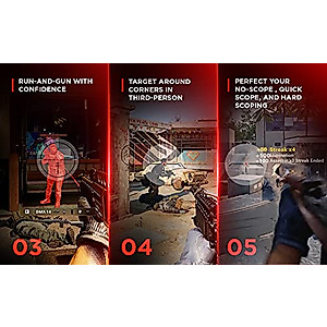 HipShotDot D-Series Tech Pack - Reusable Transparent Aim Sight Assist TV Decals - Gaming Television or Monitor Decal for FPS Video Games Compatible with PC, Xbox & PlayStation (1.0, Red)