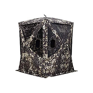Barronett Blinds Big Mike HD Hub Hunting Blind, 2 Person Pop Up Ground Blind, Crater™ Core Camo, BMHD300CC