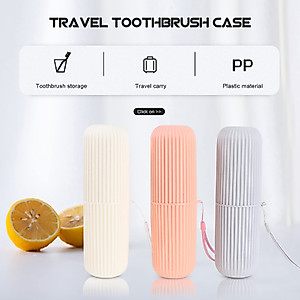 ULTNICE 3pcs Camping Toothbrush Case Portable Toothbrush Cup Bathroom Toothbrush Cup Capsule Case Tooth Brush Toothbrush Holder Toothbrush Cover Toothpaste Toiletry Set Travel
