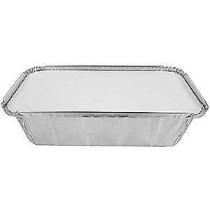 JHUS 25 Pcs 2 lb. Aluminum Foil Loaf/Bread Pan Baking Tins w/Foil Board Lid Bakingpan Bread pans Baking sheet Baking supplies Cake pan Baking pan Kitchen set Bread pan Baking pans set Baking set