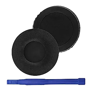 MDR-V700 Replacement Ear Pads Velvet Ear Cushion Earpads Compatible with Technics RP-DH1200 DJ, Sony MDR-V700, Z700, V700DJ, ATH-T2, ATH-PRO700 Headphones (Black/Flannel)
