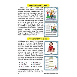 Super Duper Publications | Webber® Big Apraxia Photo Cards | Organized Words by Syllable for Ease of Speech Production | Vowels and Consonants | Basic Syllable Shapes | Activities with Instructions