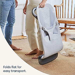 Ergobaby Evolve 3-in-1 Bouncer, Adjustable Multi Position Baby Bouncer Seat, Fits Newborn to Toddler, Light Grey