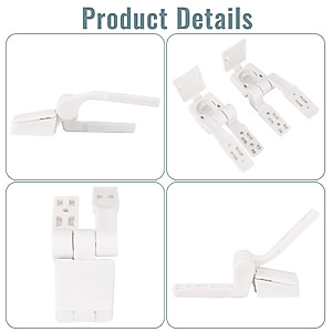 2 Pack Toilet Seat Hinge Replacement Toilet Plastic Bolts Kit with Screws and Nuts Plastic Toilet Seat Hardware is Suitable for Most Toilet Replacements and Repairs