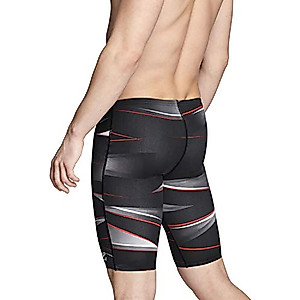 Speedo Men's Standard Swimsuit Jammer Endurance+ Printed Team Colors, Infinite Red, 36