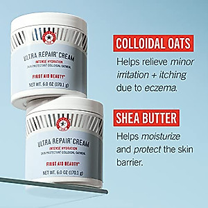 First Aid Beauty Ultra Repair Cream Intense Hydration Moisturizer for Face and Body – 6 oz.