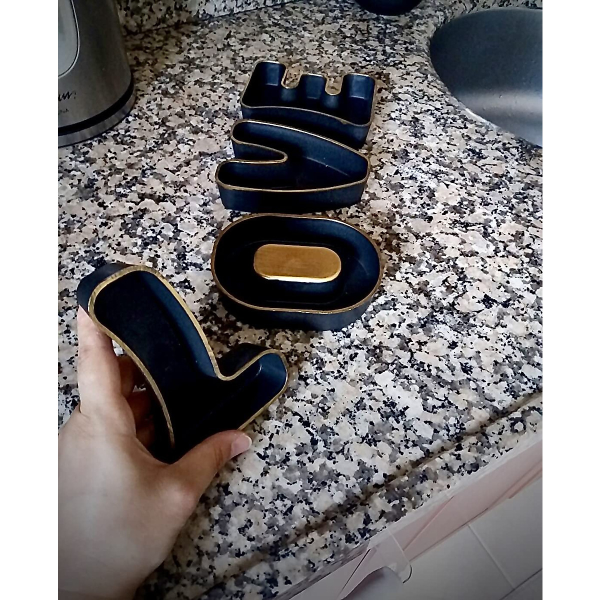 HAKKANORA Decorative Letter Love Halloween Candy Dish For Candy Buffet/Serving Tray & Letter Shaped Pistachio Bowl/Great Server For Nuts, Candy, Birthday, Dessert Table, Wedding Party Decor