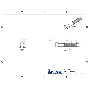 3/8-16 x 2-1/4 Socket Head Cap Screws Allen Hex Bolts Stainless Steel Qty 50