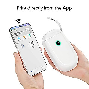 Dartwood Label Maker - Mini Portable Bluetooth Label Printer Machine for Your Home or Office (White)