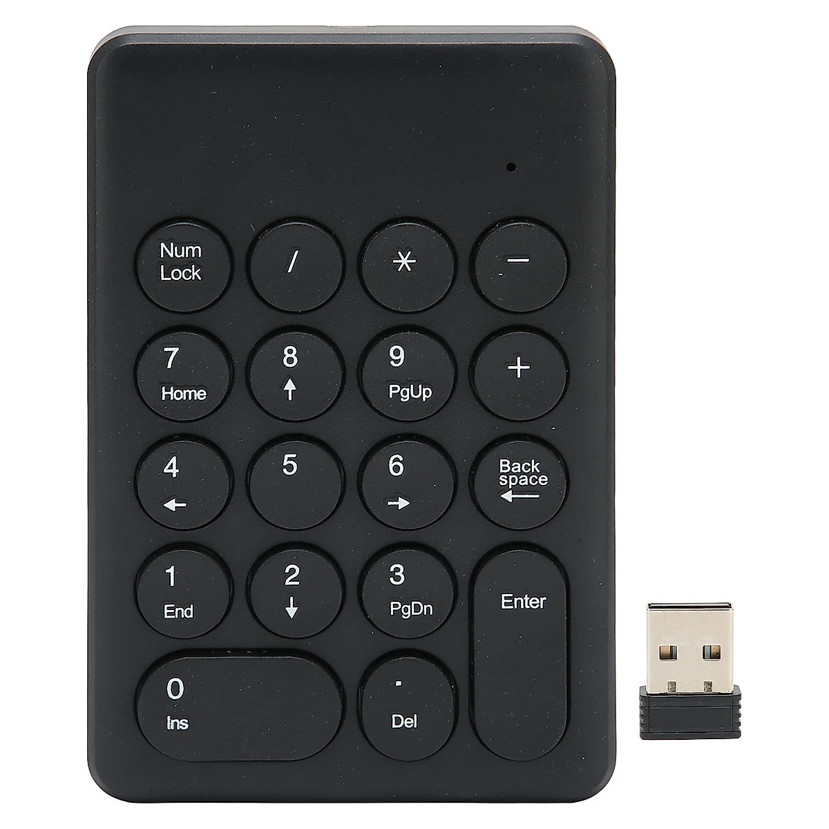 Numeric Keypad for Laptop, Portable Mini Number Pad 18 Keys, Mute Function, 10M Stable Connection, Number Keyboard Extensions for Laptop, PC, Desktop (Black)