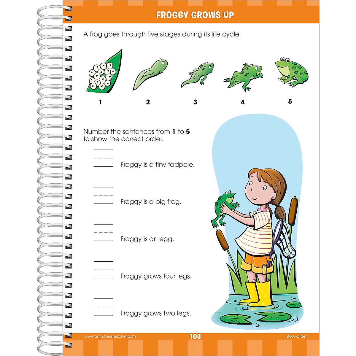 School Zone - Big First Grade Workbook - 320 Spiral Pages, Ages 6 to 7, 1st Grade, Reading, Parts of Speech, Basic Math, Word Problems, Time, Money, Fractions, and More (Big Spiral Bound Workbooks)