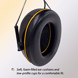 inf protear(Upgraded E6850 Bluetooth Hearing Protection with Integrated Microphone, High-Fidelity Speakers,120H+Playtime, Ideal Ear Muffs for Noise Reduction for Mowing, Workshop, NRR 25 dB
