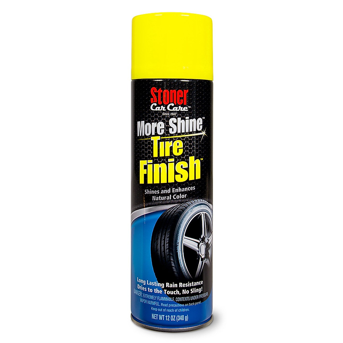Stoner Car Care 91094 12-Ounce More Shine Tire Finish Non-Greasy Spray Enhances and Restores Your Tires Natural Color, Pack of 1