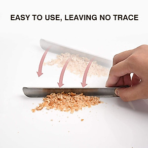 XILEWHZF Crumb Sweeper - Profession Crumb Sweepers for Tablecloths in Restaurants and Homes,Stainless Steel Crumb Scraper(2 Pack)