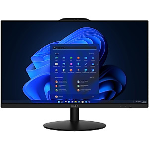 MSI PRO AP272 AIO Desktop, 27" FHD IPS-Grade LED, Intel Core i5-12400, 8GB Memory, 250GB SSD, WiFi 6, BT 5.1, Black, 3-YR Warranty, Windows 11 PRO (12M-032US)