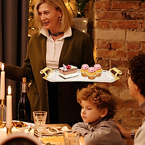 Zerodeko 2 pcs Nuts Platters Golden Holder Snacks Condiments Restaurant Trays Tray Storage Serving Jewelry Dessert Steel Metal with Kitchen Vintage Handles Platter Table Stainless Service