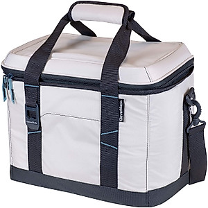 CleverMade Collapsible Soft Cooler Bag -Tote - Insulated 30 Can Leakproof Small Cooler Box with Bottle Opener and Shoulder Strap for Lunch, Beach, and Picnic - Grey