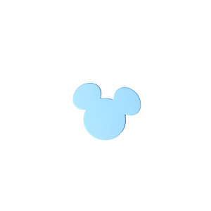 CHCN 100 pcs 1.5inche Mickey Mouse Theme Confetti Silver Glitter & Baby Blue Minnie Mouse Mickey Inspired Confetti for Boy Birthday Party Bridal Shower Festival Theme Party Decorations Supplies