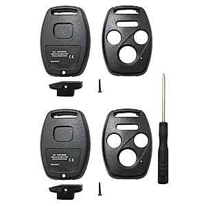 Horande 4 Buttons Replacement Key Fob Cover Case fit for Honda 2003-2012 Accord 2006-2013 Civic EX 2009-2015 Pilot 2005-2006 CR-V Keyless Entry Key Fob