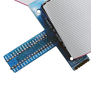 Treedix Pi GPIO Breakout Expansion Kit for Raspberry Pi 4B 3B+ 3B 2B B+, T-Type GPIO Expansion Adapter Board + 400 Tie Points Solderless Breadboard + 20cm 40pin GPIO Flat Ribbon Cable + Pin Header
