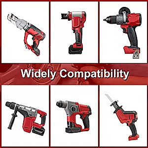 【2-Pack 18V 6.0Ah】Lithium Replacement Battery Compatible with Milwaukee 18V Battery for M18 Battery 48-11-1820 48-11-1850 48-11-1815 48-11-1852 48-11-1822 48-11-1828 48-11-10 48-11-1811 48-11-1840