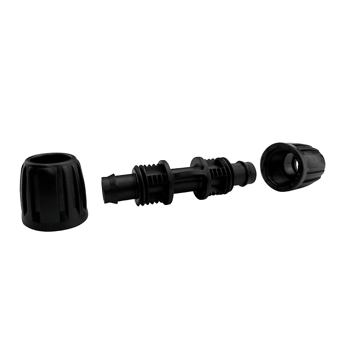 5 Pack 1/2" Drip Irrigation Fittings, Lock Barbed Straight Connectors, 1/2 inch Drip Connectors for Tubing(1/2" ID x 0.65" OD), Anti-Drop Straight Connect for Irrigation Tubing