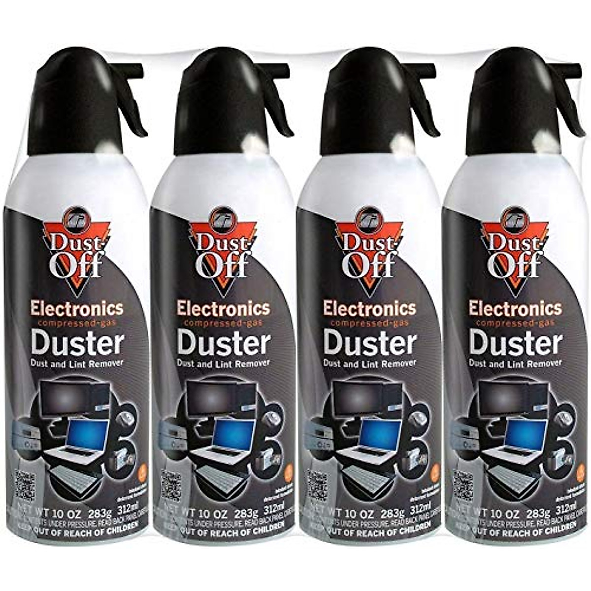 Falcon Compressed Gas (152a) Disposable Cleaning Duster 4 Count, 10 oz. Can (DPSXL4T)- Original